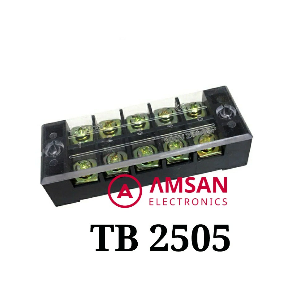 Jual Terminal Block TB 2503 2504 2505 blok 25A 3P 4P 5P 3 4 5 Pole | Shopee Indonesia