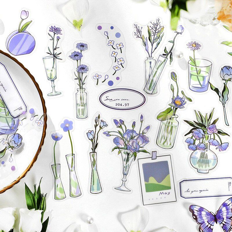 Jual 40 PCS Stiker bunga pastel untuk dekorasi | Shopee Indonesia