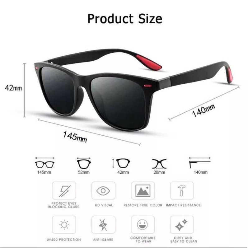 Jual KACAMATA HITAM POLARIZED PRIA FREE BOX | Shopee Indonesia