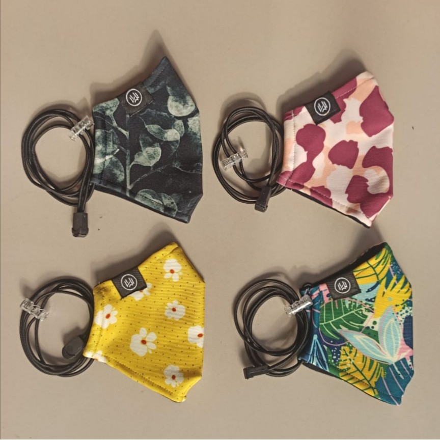 Jual MASKER KAIN WANITA / HIJAB WELL FULLPRINT 2 PLY / 2 LAYER NON ...