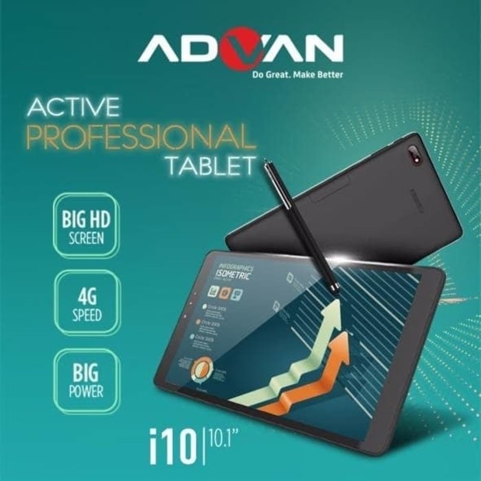 Jual ADVAN TABLET i10 NEW 4G LTE (2/16) 10 INCH GARANSI RESMI | Shopee ...