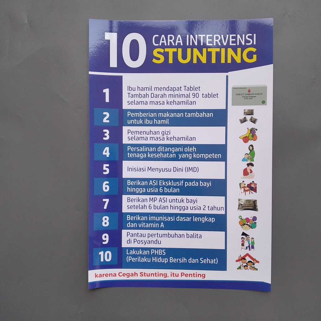 Jual Poster Intervensi Stunting, Cara Intervensi Stunting, Poster ...