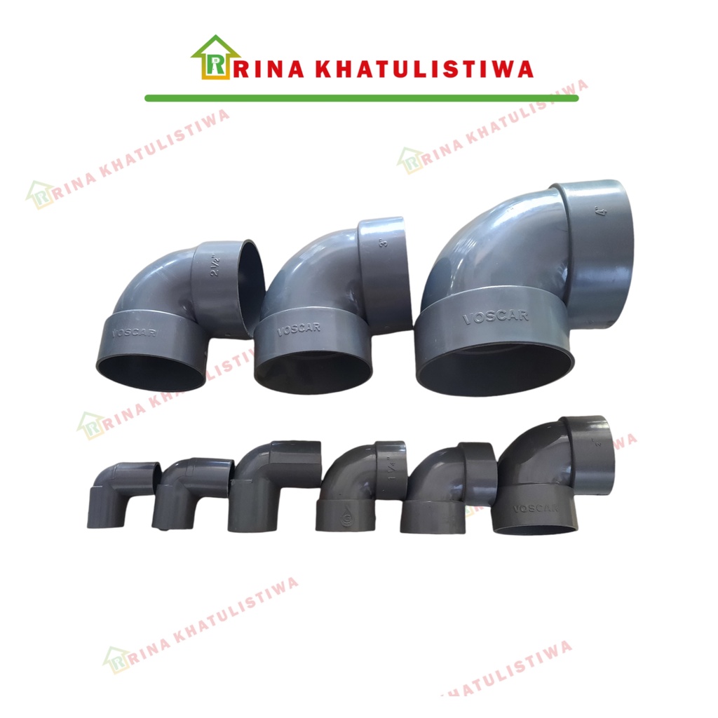 Jual Sambungan Knee L PVC 1/2", 3/4", 1", 11/4", 11/2", 2" 21/2", 3", 4 ...