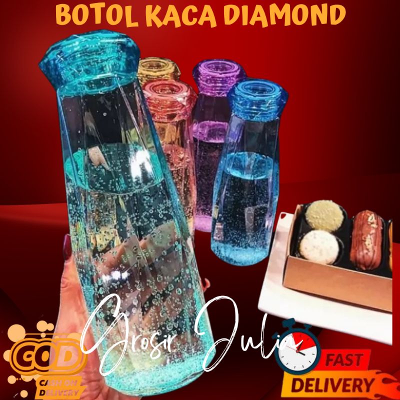 Jual Botol Minum Kaca Crystal Diamond Karakter Lucu Nice Day Souvenir ...