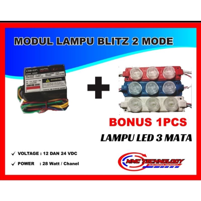 Jual Modul Lampu Blitz 24 Volt 2 mode kedip | Shopee Indonesia