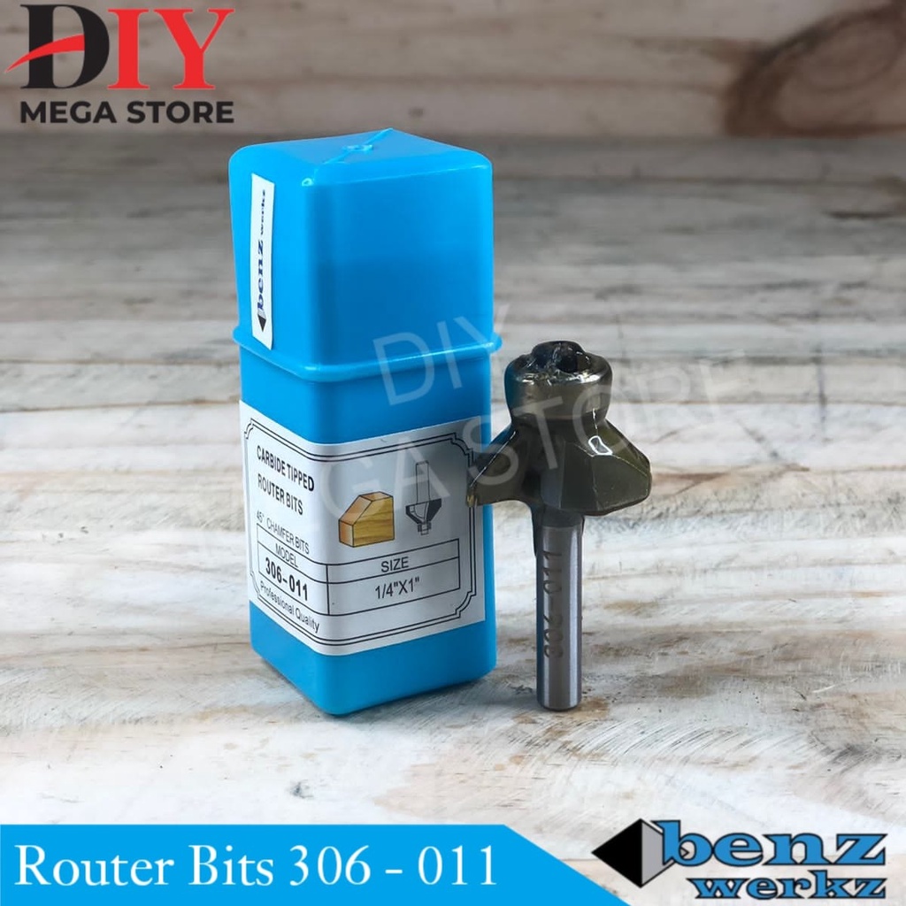 Jual Router chamfer bit / mata profil 25,4 mm x 1/4" benz werkz ( 306 ...