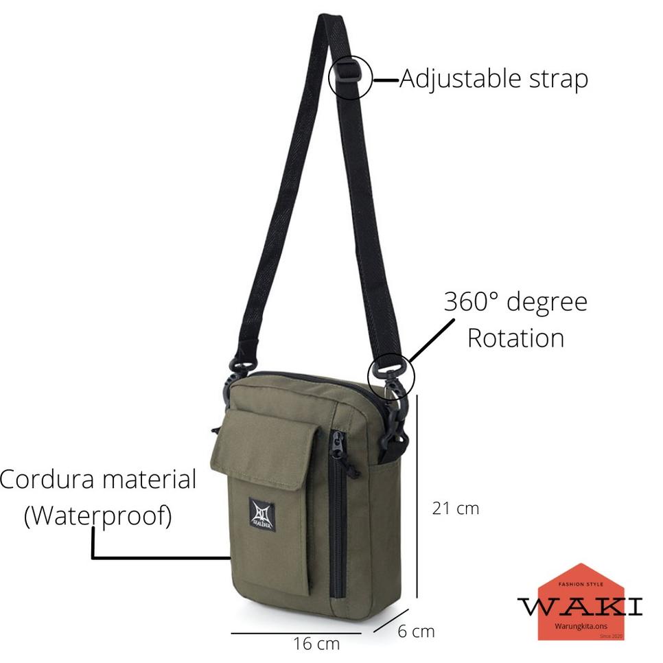Jual WAKi Tas Selempang Mini Pria/Cowok kecil skaliber tas slempang ...