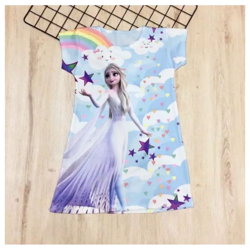 Jual Dress anak karakter Frozen Elsa Rainbow / Frozen / baju anak ...