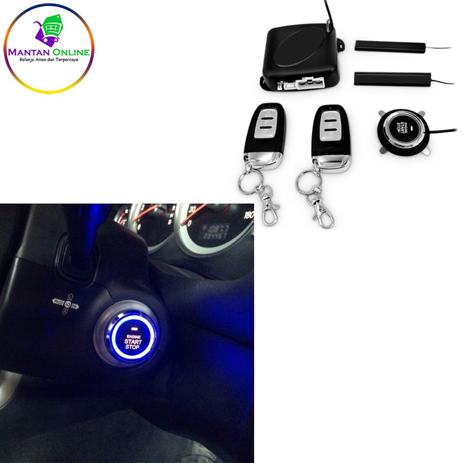 Jual Tombol Start Stop Engine Button with RFID + Remote Security ...