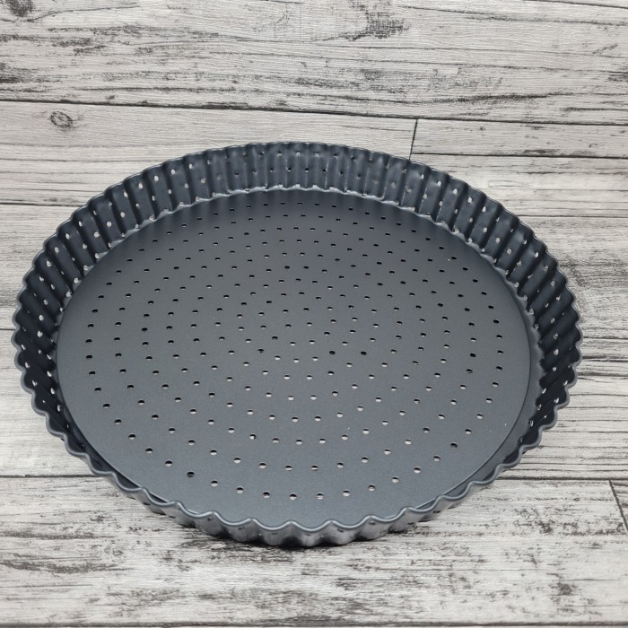Jual perforated pizza pan with removable bottom/ loyang pie | Shopee ...