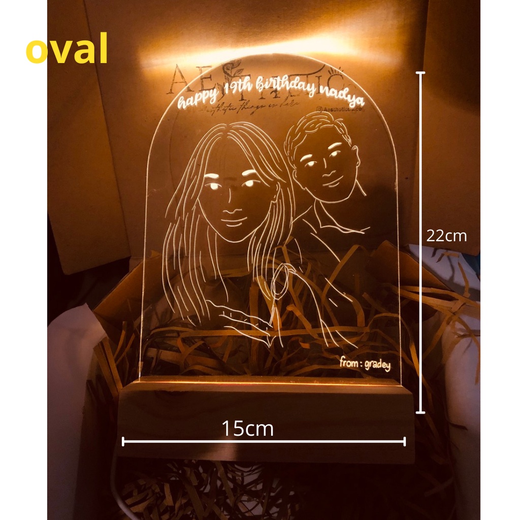 Jual Custom Acrylic led/ lampu tidur / led akrilik/ kado wisuda ...