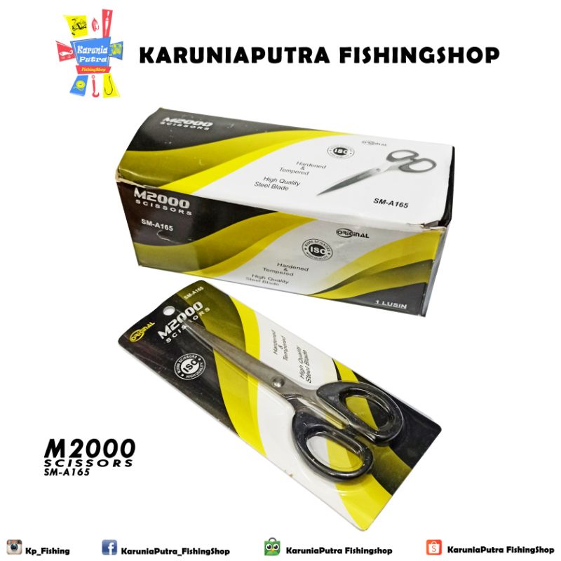 Jual M2000 Gunting Stainless besar sedang tanggung gagang hitam ...