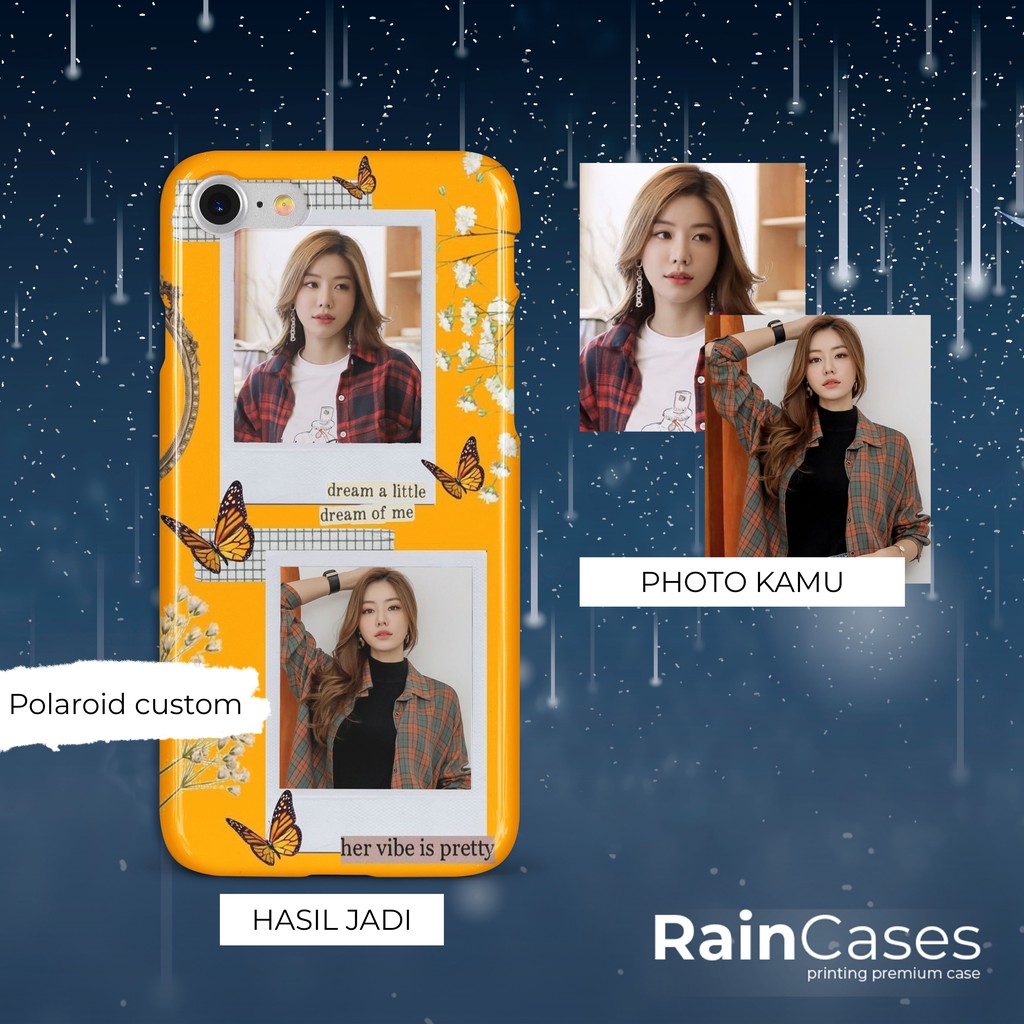 Jual Rain Custom case hardcase polaroid ( custom photo sendiri ...