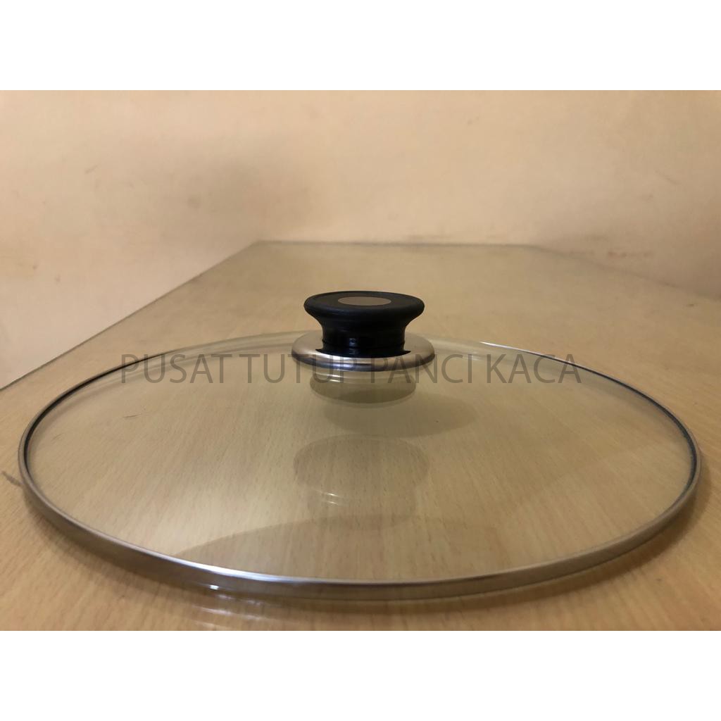 Jual TUTUP PANCI KACA TANPA KAKI DIA.+/- 25,2 CM + KNOP BULAT MURAH ...