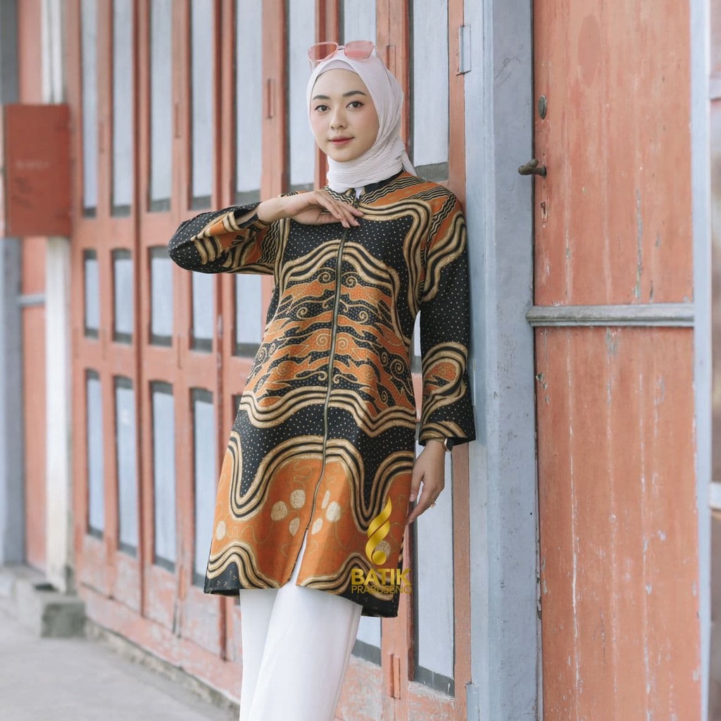 Jual Tunik MOTIF TIRTA Bahan katun lapis furing Adwm Halus Premium ...