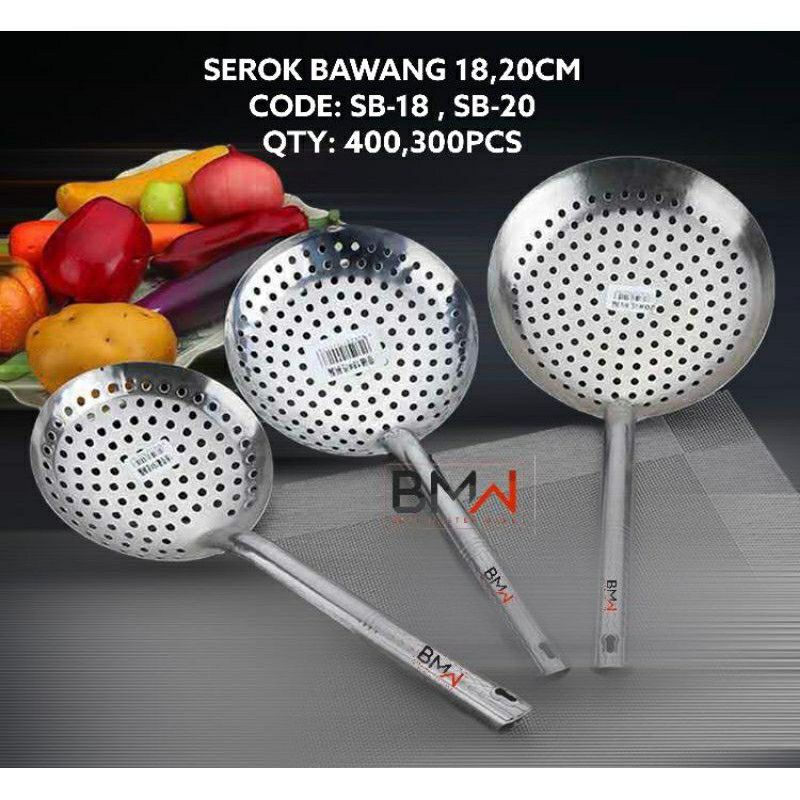 Jual Saringan Serok Gorengan Stainless Bolong-Bolong Gagang Langsung ...