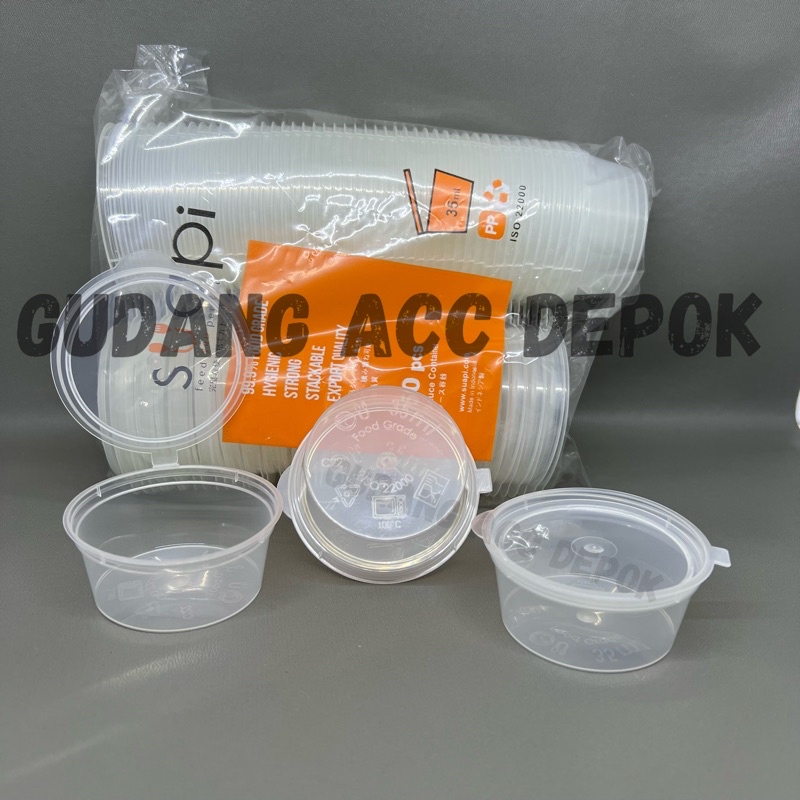 Jual Mika Cup Saos Sambel Plastik Cup Sambel Suapi 35ml 75Ml Tempat ...