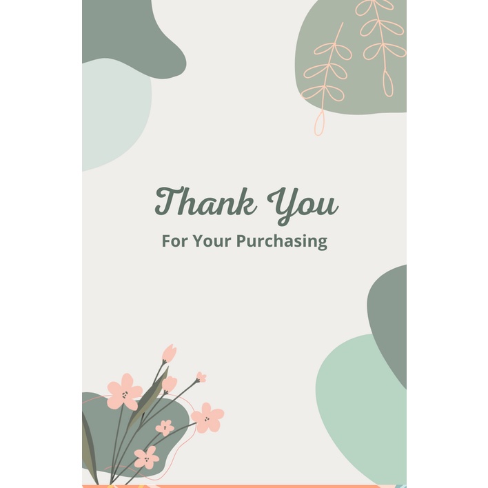 Jual kartu ucapan bisa custom / thankyou card / THANK YOU CARD 6x9 CM ...