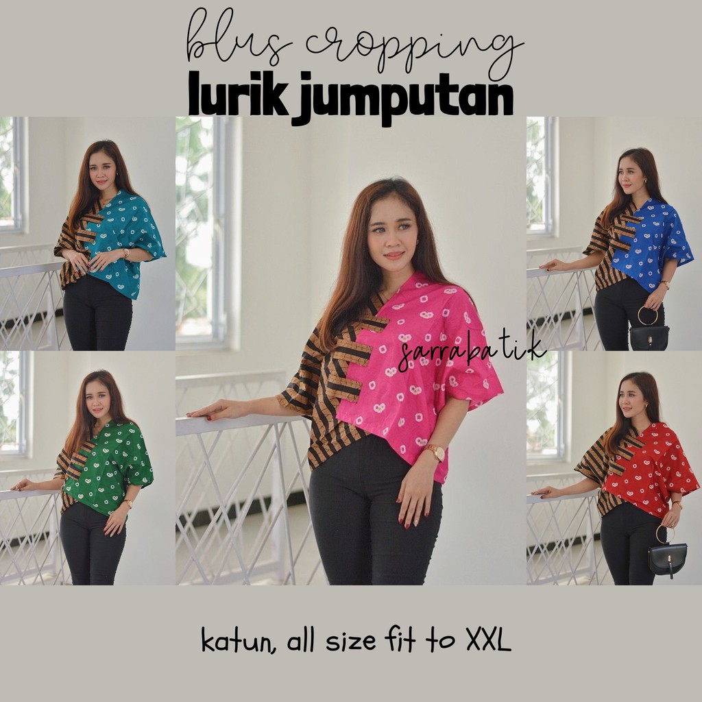 Jual Blus Cropping Lurik Jumputan Batik Atasan Crop Top Lurik Songket Kerja Kantor Modern Casual ...