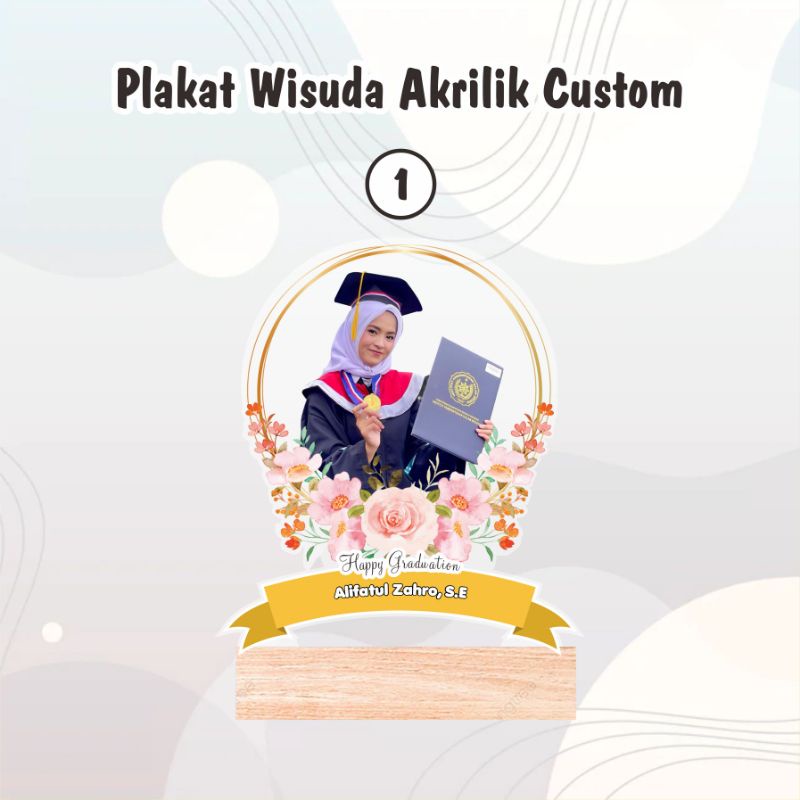 Jual Plakat Custom Foto (Bingkai) + Tatakan Kayu Free Box, Kado wisuda ...