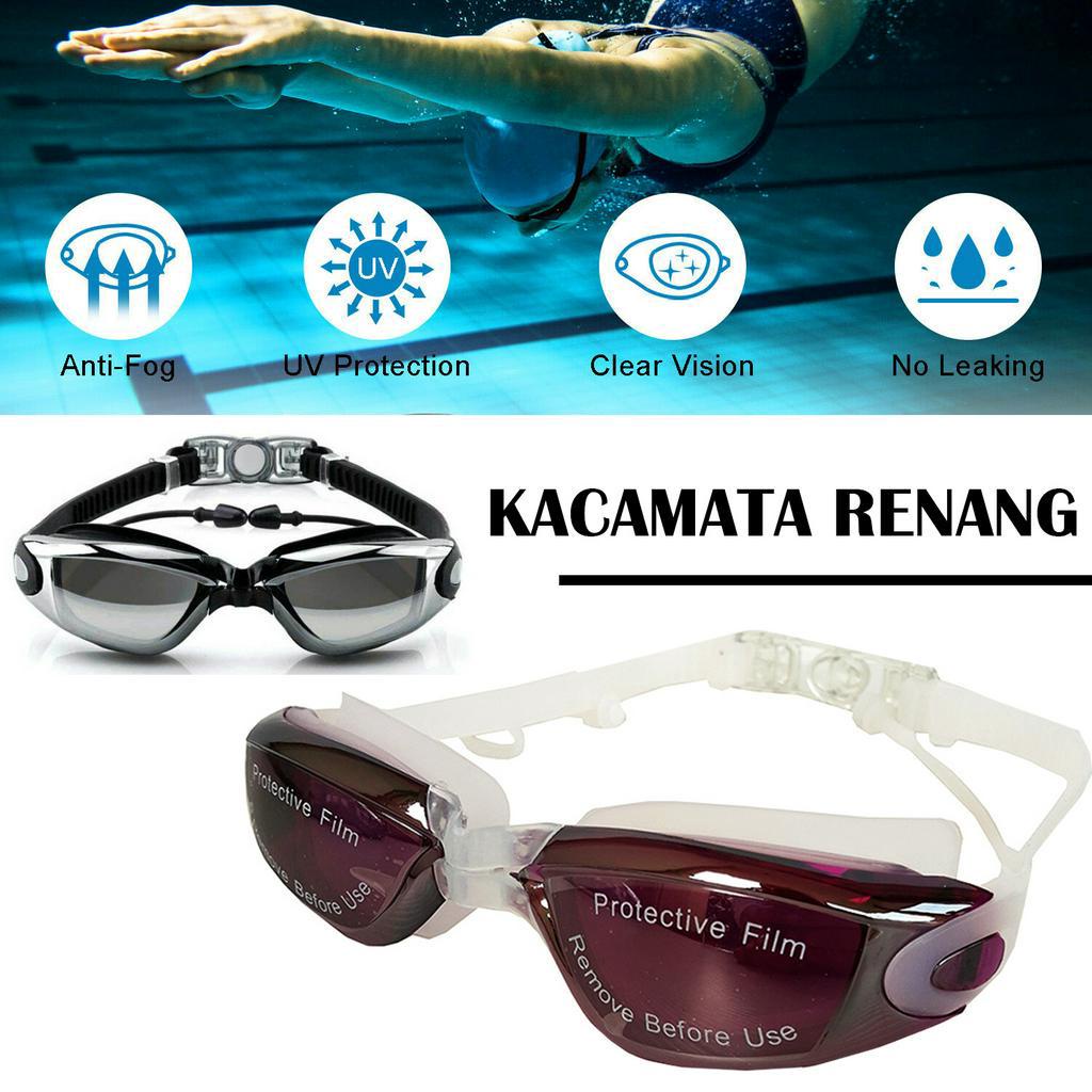 Jual Grilong Kacamata Renang Pria Wanita dengan Penutup Telinga A380 Swimming Glasses Goggles ...
