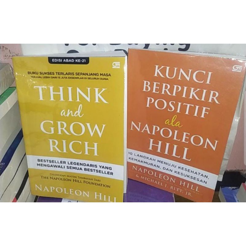 Jual Paket 2 Buku Kunci Berpikir Positif Ala Napoleon Hill Dan Think