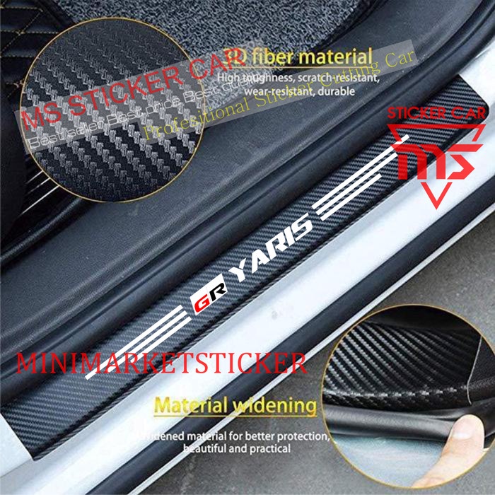 Jual Sillplate Yaris Sticker Karbon 3D Sill Plate Mobil Yaris Gr Sport ...