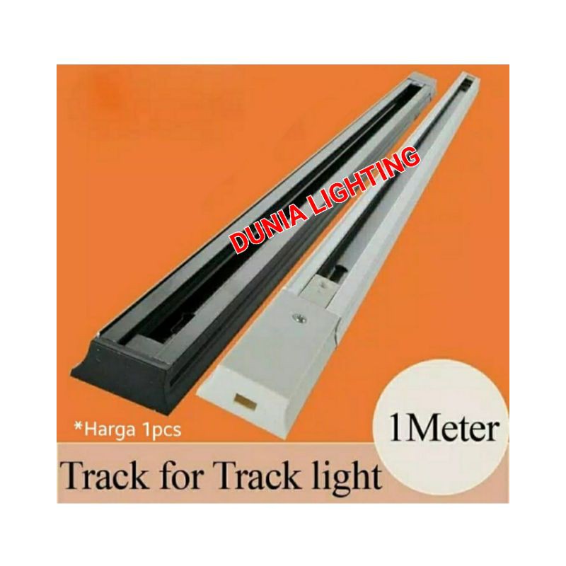 Jual RELL TRACK 1 METER PUTIH HITAM 1M 1METER | Shopee Indonesia