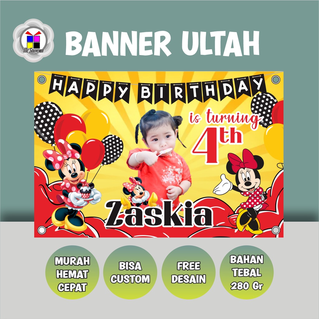 Jual Cetak Backdrop ultah karakter anak bahan flexy 280 termurah ...