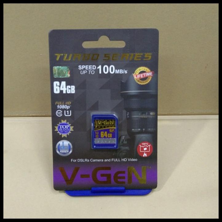 Jual New Prodak Sd Card V-Gen Turbo Series 64Gb Up To 100Mbps | Shopee ...