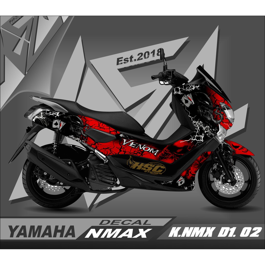 Jual Decal Sticker Yamaha Nmax 155 Lama Venom Predator Fullbody 2019 ...
