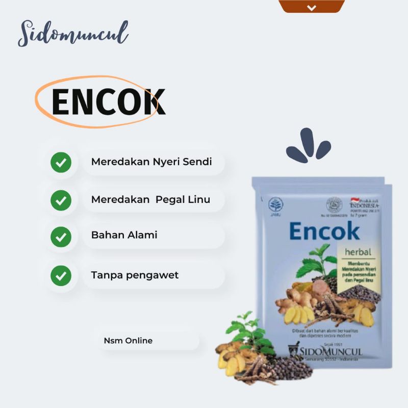 Jual Jamu Sidomuncul Herbal Galian Delima | Gemuk Sehat | Pegal Linu ...
