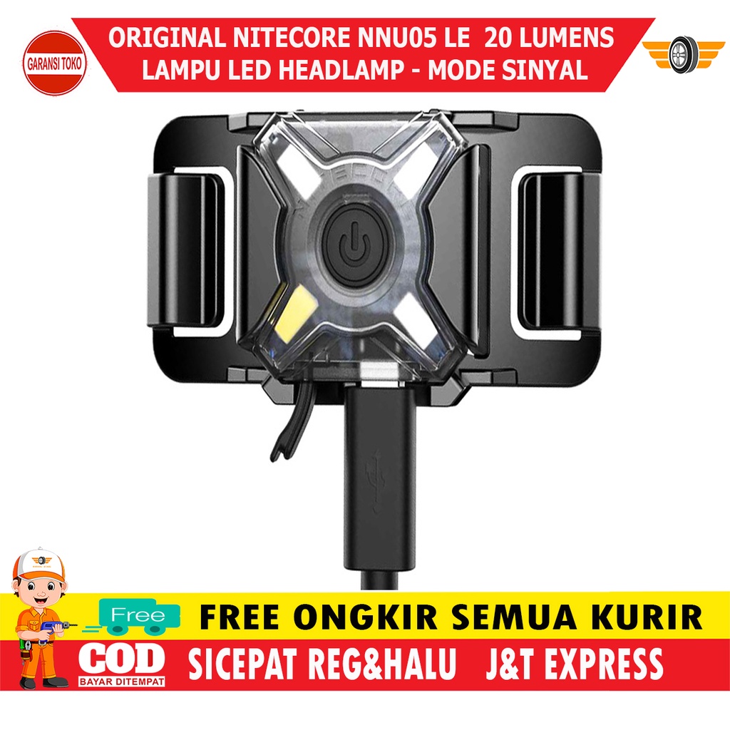 Jual LAMPU SINYAL SENTER KEPALA LED HELM CAMPING OUTDOOR CAS NITECORE ...