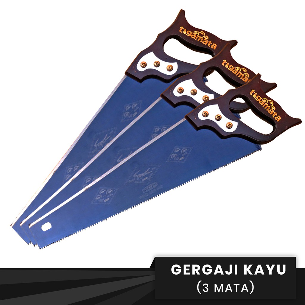 Jual GERGAJI KAYU / GERGAJI TANGAN / GERGAJI 3 MATA CARMEN / GERGAJI ...
