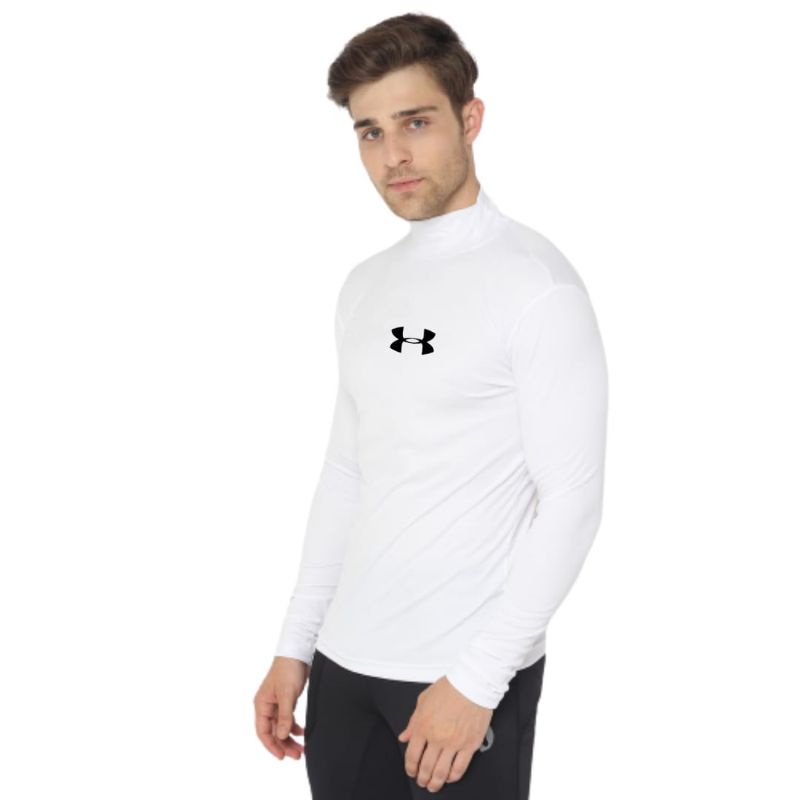 Jual Manset Baju Pria Lengan Panjang Baselayer Warna Putih | Shopee ...