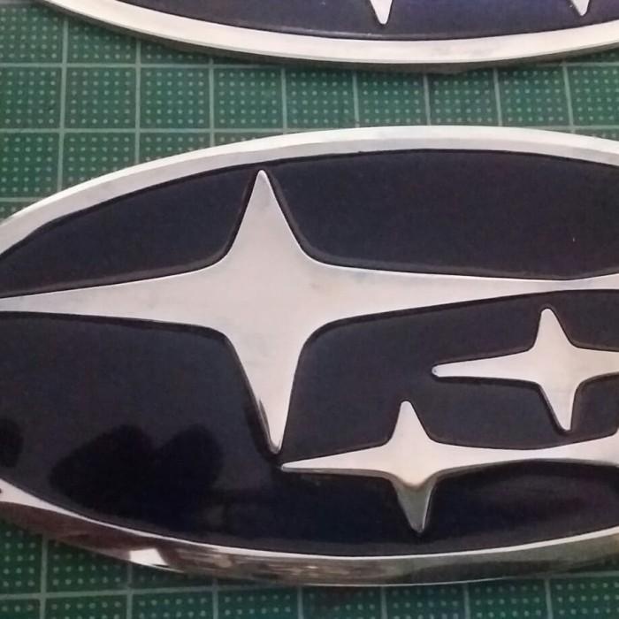 Jual EMBLEM SUBARU LOGO CUSTOM 2 DIMENSION STAINLES CHROME MODIF 13cm X ...