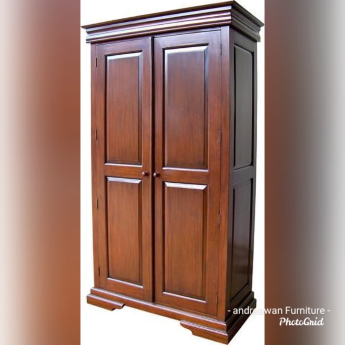 Jual Lemari model by custom 2pintu - lemari kayu jati solid produk ...