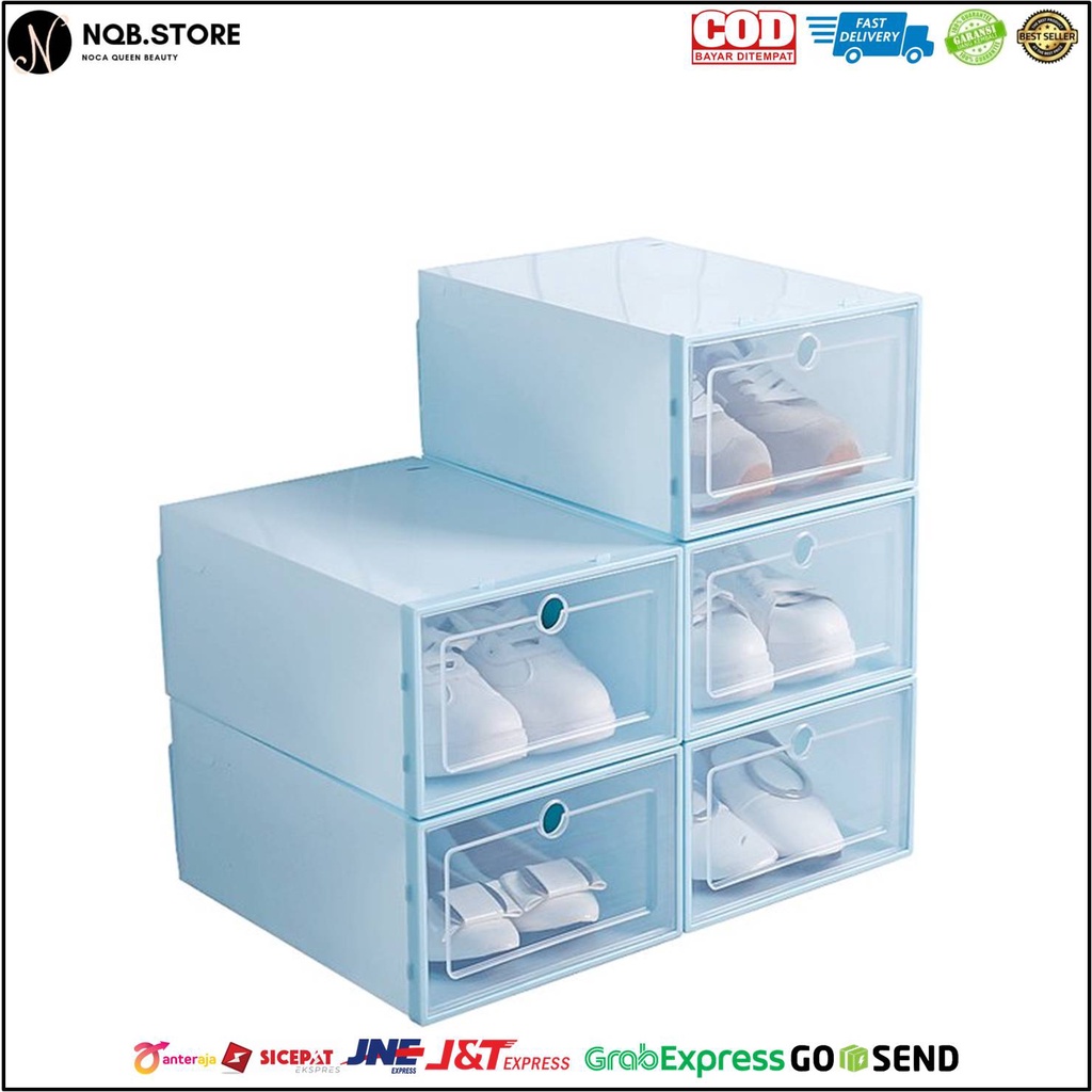 Jual Kotak Sepatu Transparan Tebal Serbaguna Shoes Box Tempat ...