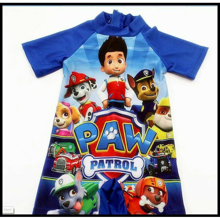 Jual Baju Renang Anak Cowok Wings, Paw Patrol, Poly Car, Thomas, Minion ...
