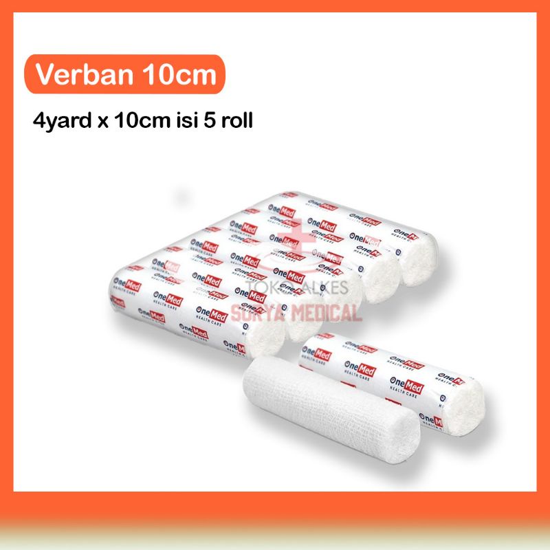 Jual Kasa Verban Gulung 10cm | Perban Pembalut Luka Roll Onemed | Shopee Indonesia