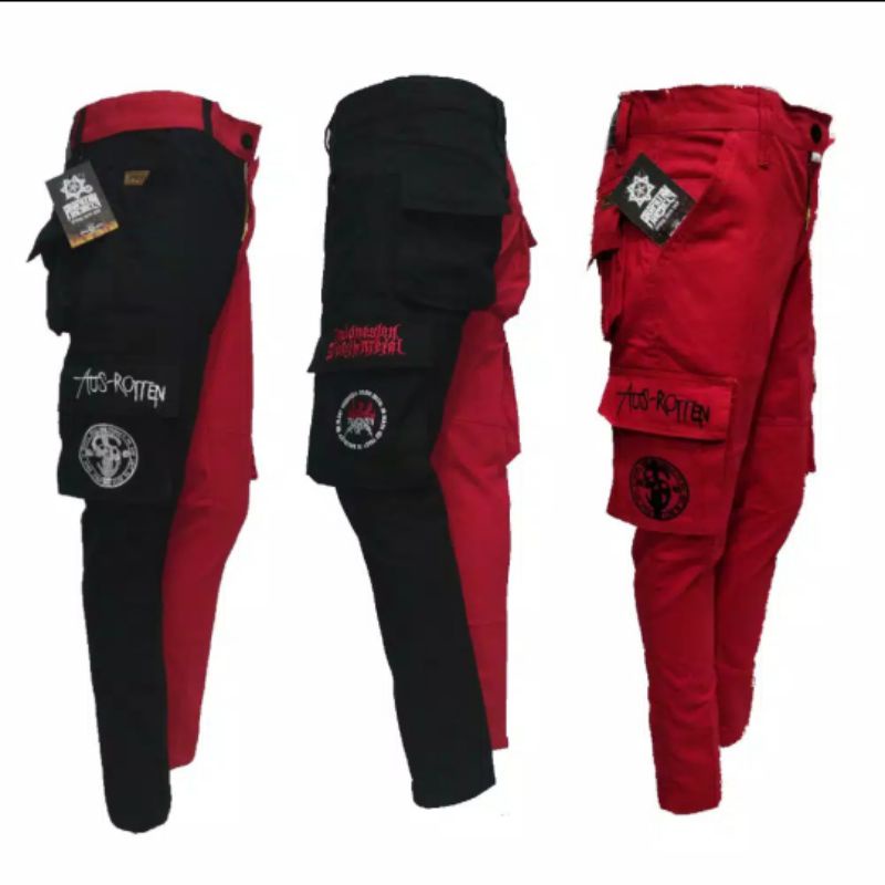 Jual Celana Alpin Alpina Alpine Kempol Gembol Punk Merah Hitam Biru