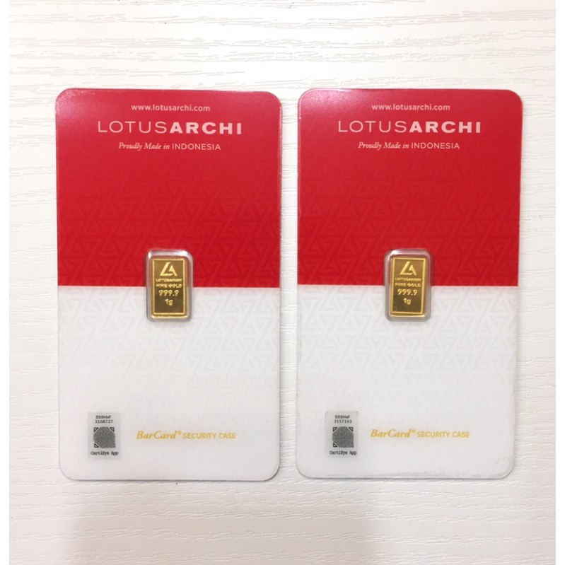 Jual Lotus Archi 0.5 gr & 1 gram CertiEye / Logam Mulia LM Lotus Archi ...