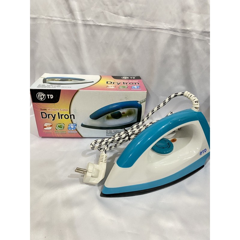 Jual Setrika TD / seterika TD-666 modern color / dry iron | Shopee ...
