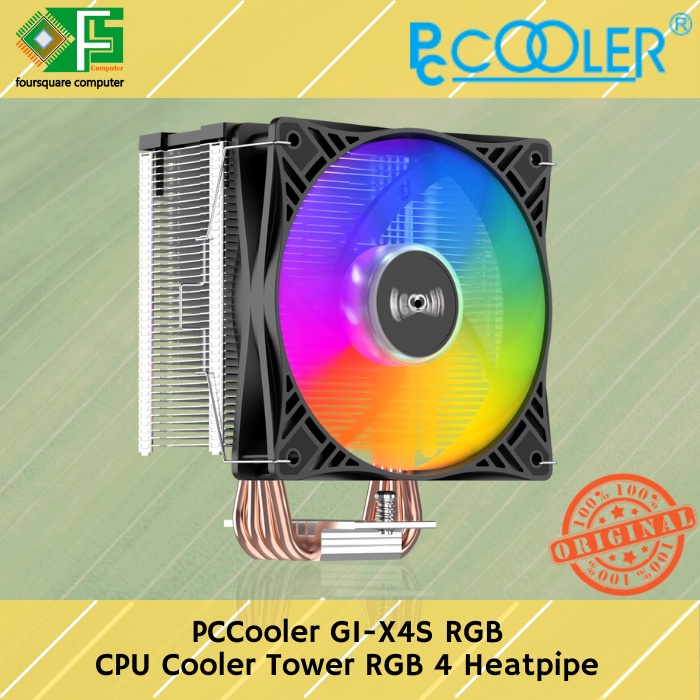 Jual CPU Cooler PCCooler GI-X4S RGB Cooling Processor Tower 4 heatpipe ...