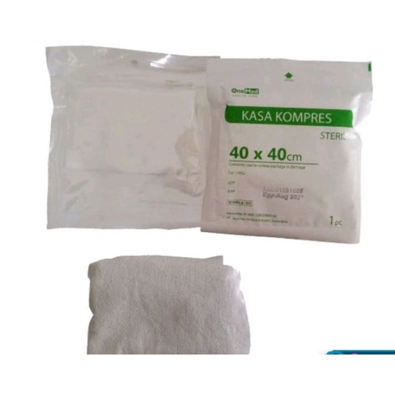 Jual kasa kompres steril 40×40 cm onemed daya serap tinggi | Shopee ...