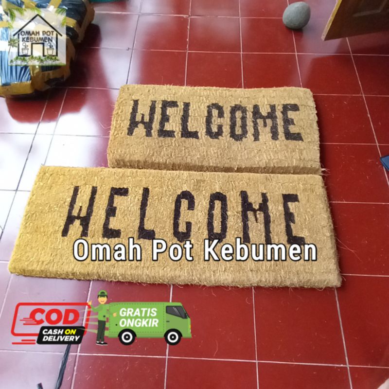 Jual KESET WELCOME PANJANG 1,2 METER KESET SERABUT KELAPA 120CM X 50 CM ...