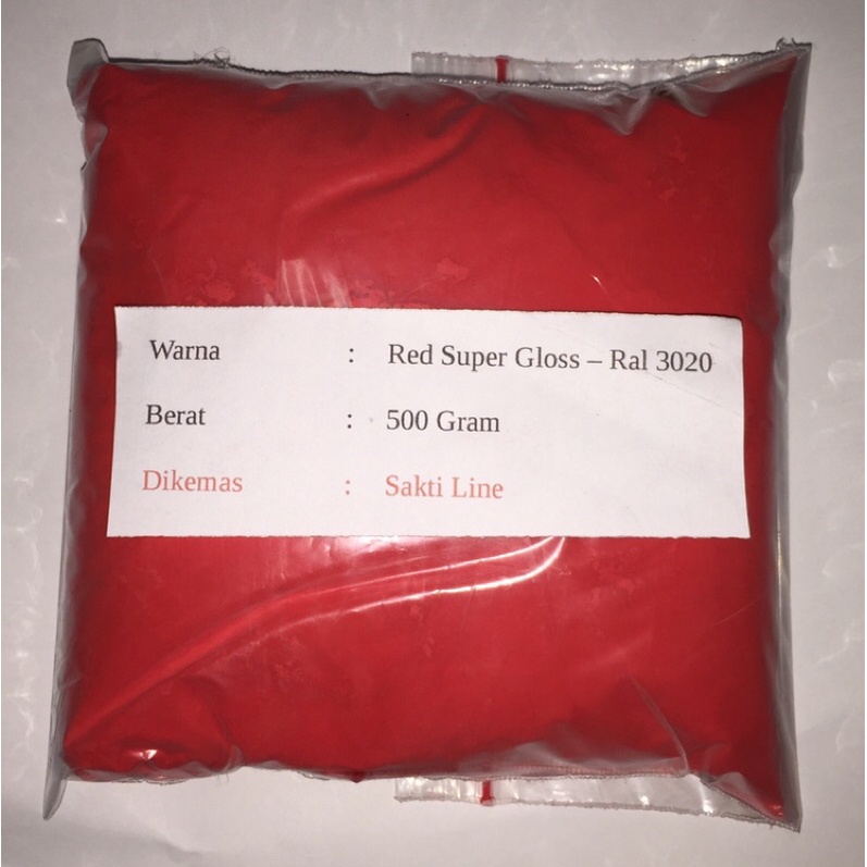 Jual Bubuk Powder Coating Merah Red Gloss / Ral 3020 - 500 Gram ...