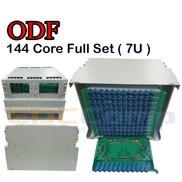 Jual OTB ODF Fiber Optic / FO Rackmount 144 Core SC UPC Lengkap 7U Full ...