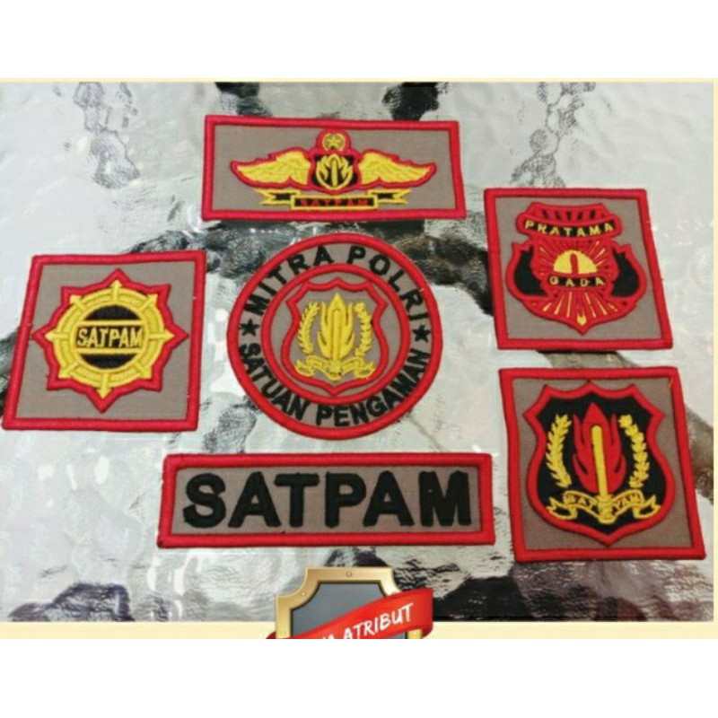 Jual logo satpam logo bordir Satpam timbul 1 set | Shopee Indonesia