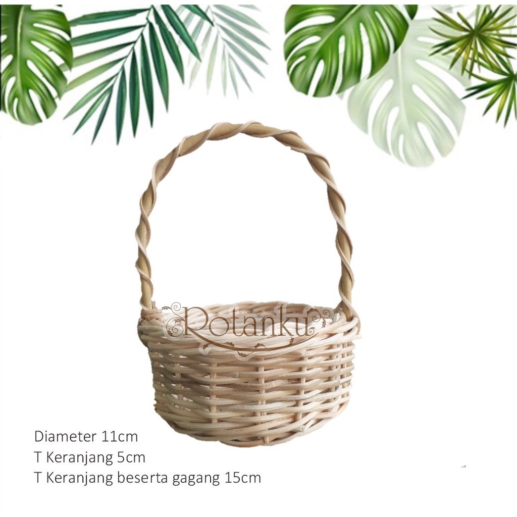 Jual Keranjang Rotan Bulat Kecil Tangkai D 11cm Souvenir Properti Foto ...